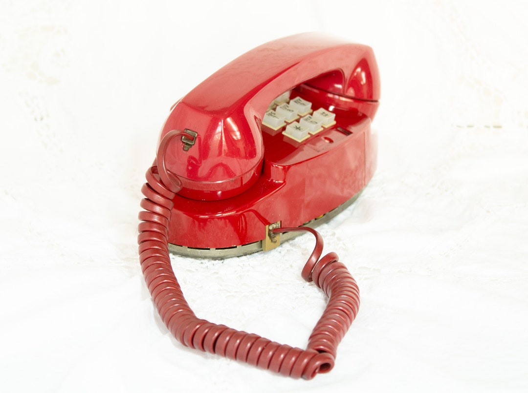 Vintage Red Princess Telephone Push Button - Etsy