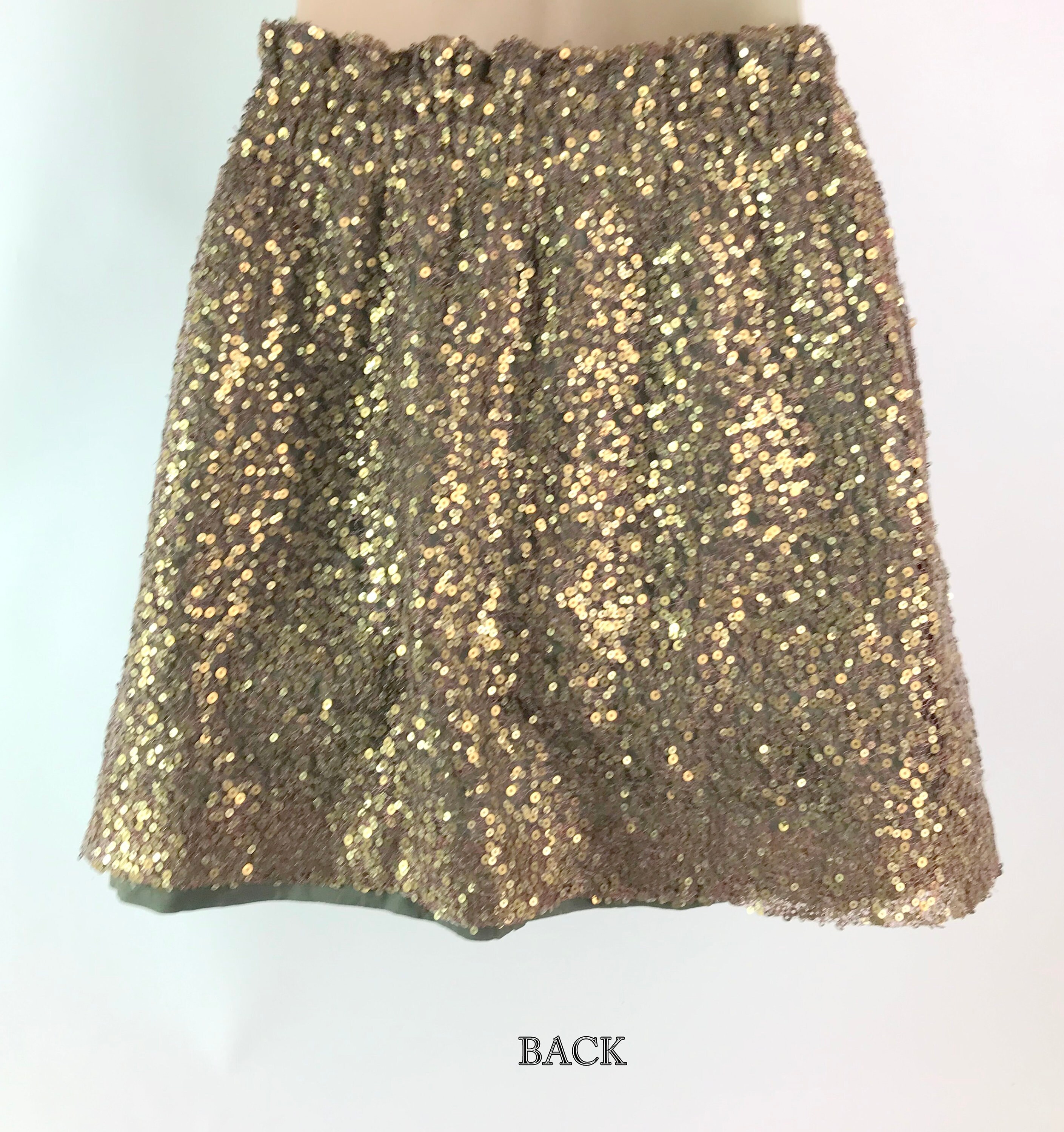Vintage Gold Sequinned Disco Mini Skirt - Etsy