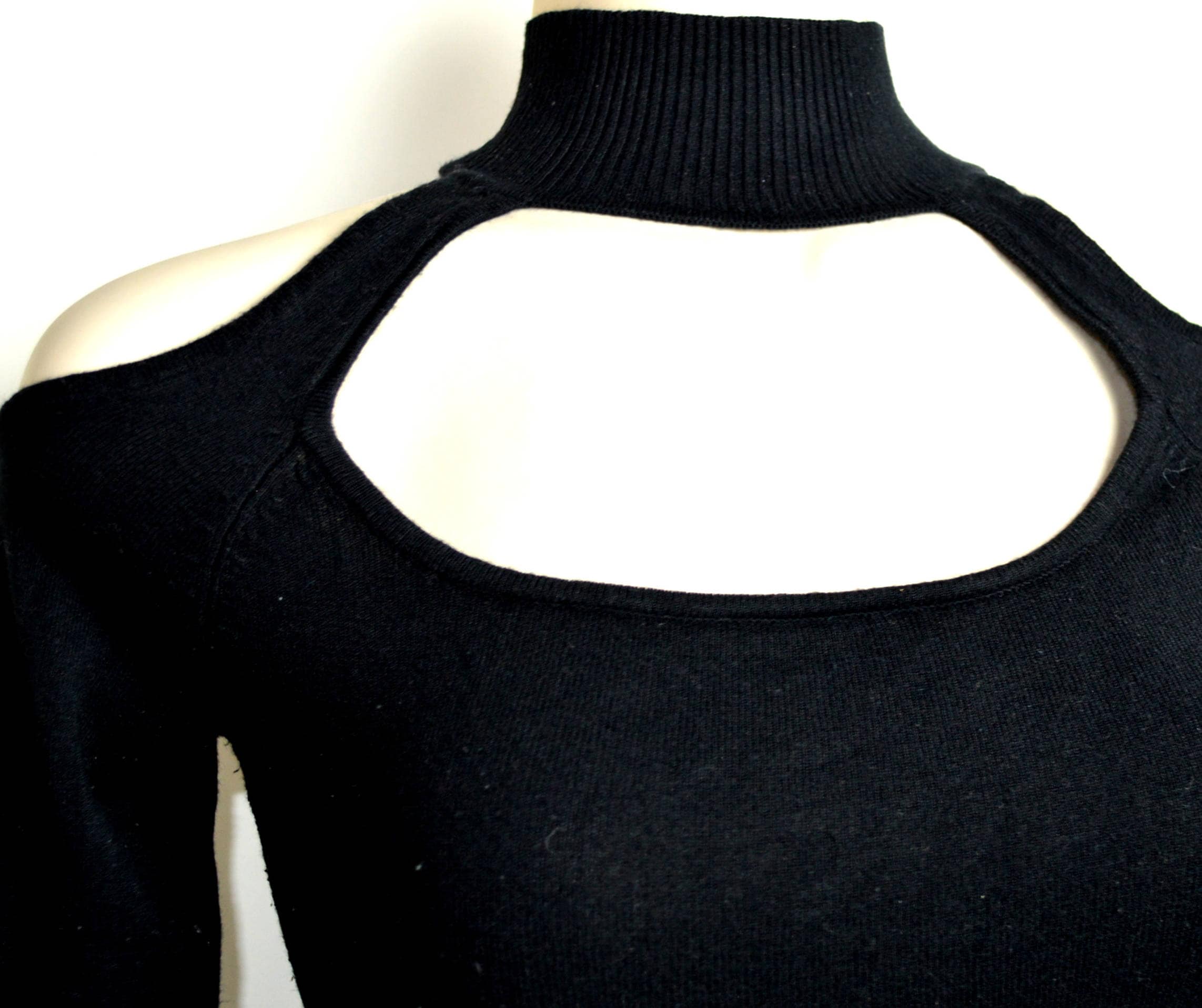 Vintage Cold Shoulder Turtle Neck Sweater - Etsy