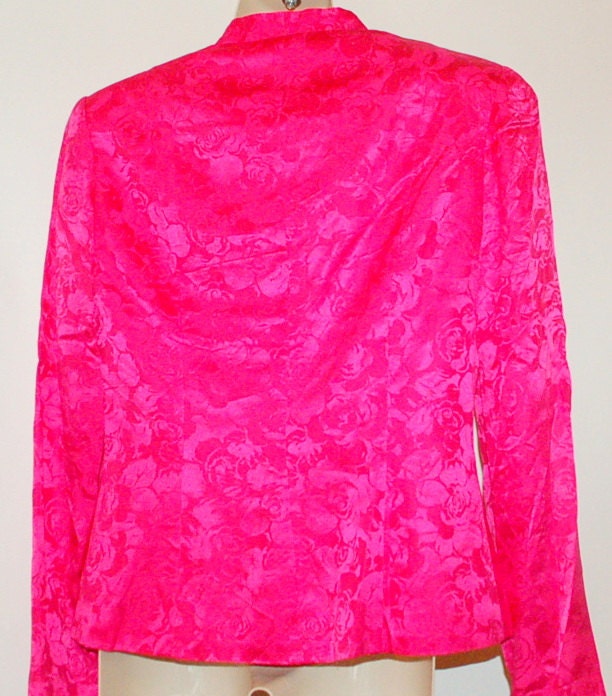 Ladies Vintage Hot Pink Silk Jacket - Etsy