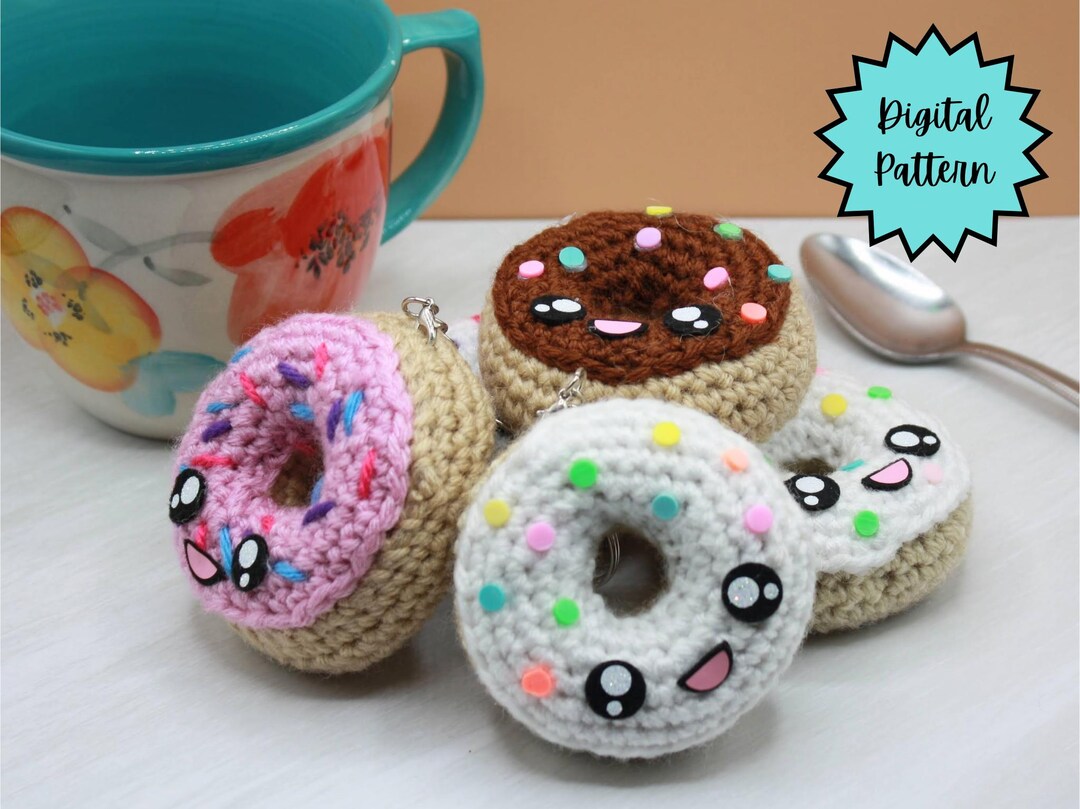 Crochet Donut Keychain Pattern: Beginner-friendly PDF Amigurumi - Etsy