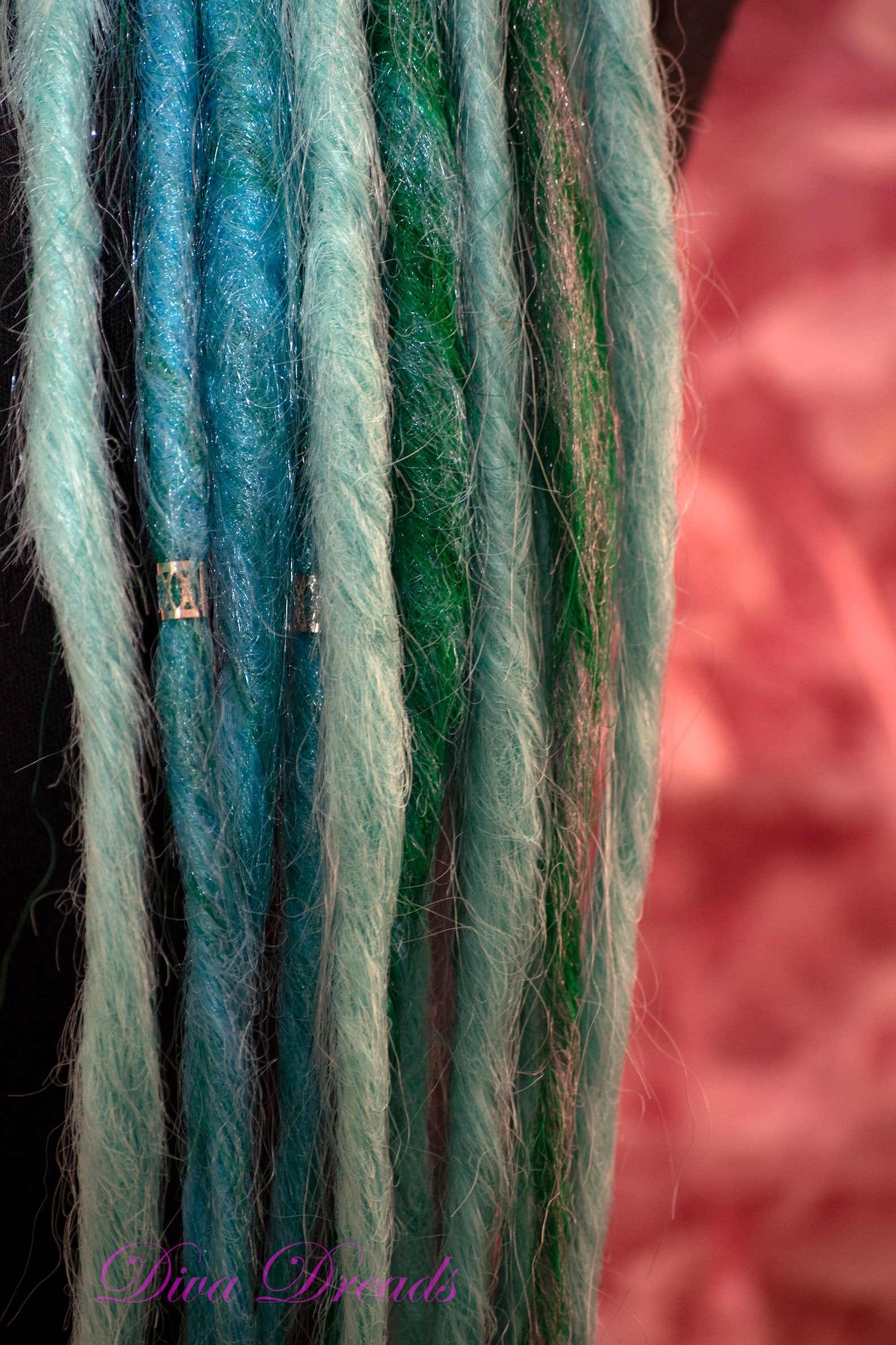Diva Dreads Mixedteal and Light Green Dread Lock Falls - Etsy
