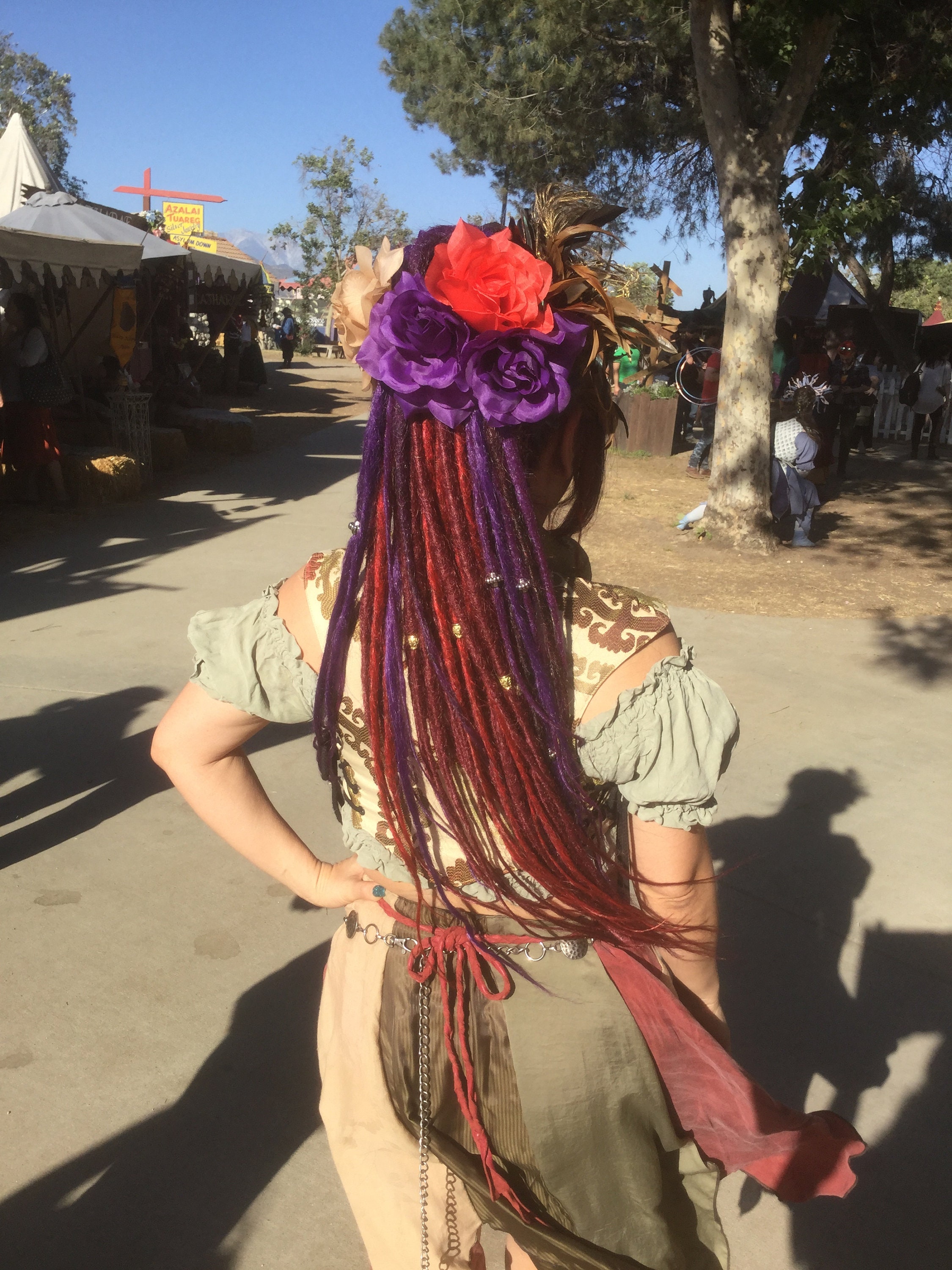 Xtra Long Crimson Dread Lock Falls - Etsy