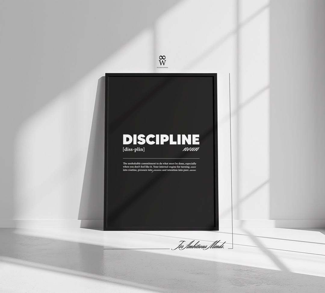 DISCIPLINE. | Minimalist Motivational Poster for Focus, Self Mastery ...