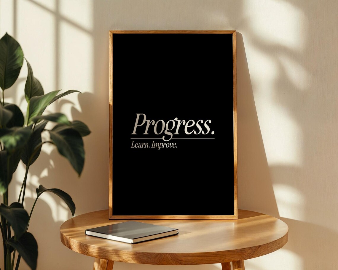 Motivational Poster Bundle | Set of 6 Printable Wall Art | Black ...