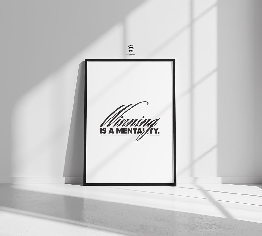 Winning is A Mentality. | Minimalist Motivational Poster for Focus ...
