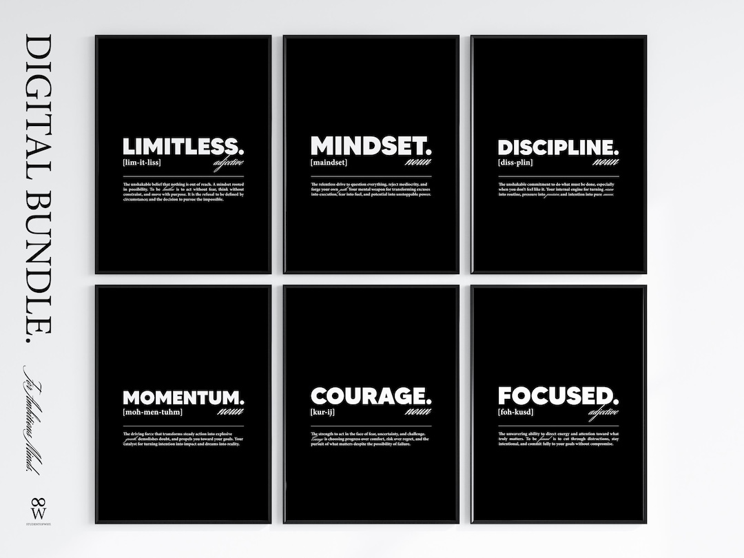 Inspirational Wall Art Bundle | Motivational Quote Posters | Printable ...