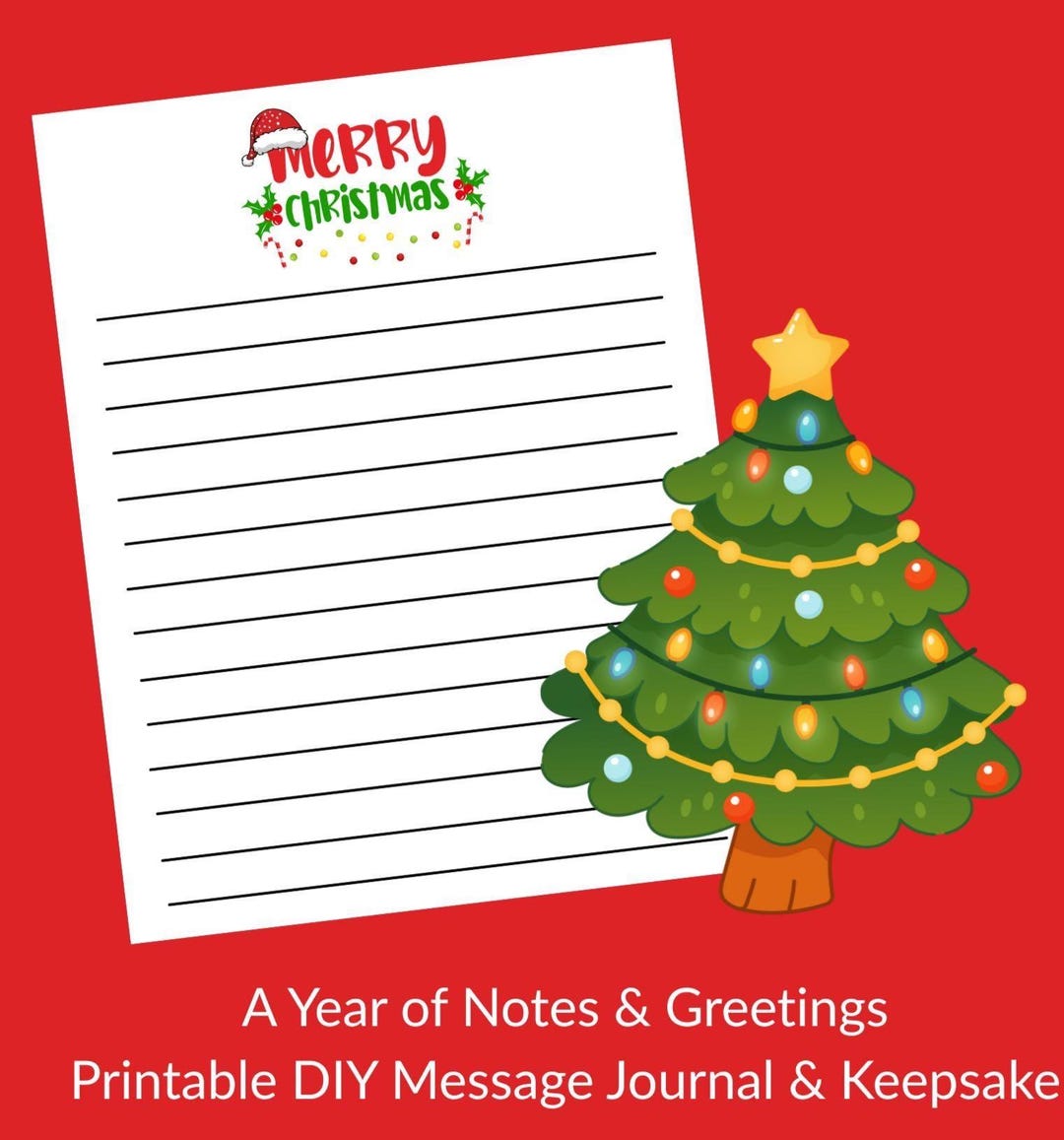 Printable DIY Message Journal, Keepsake Card Book (PDF) - Etsy