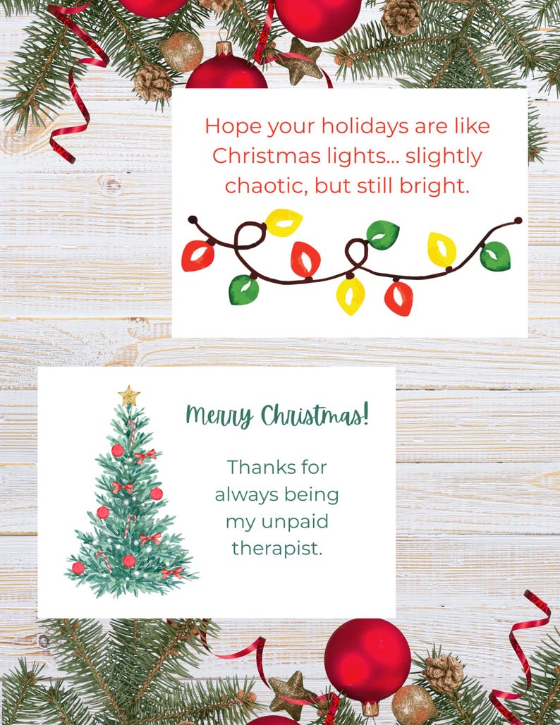 Funny Christmas Cards | Printable Holiday Tags (digital Download - Etsy