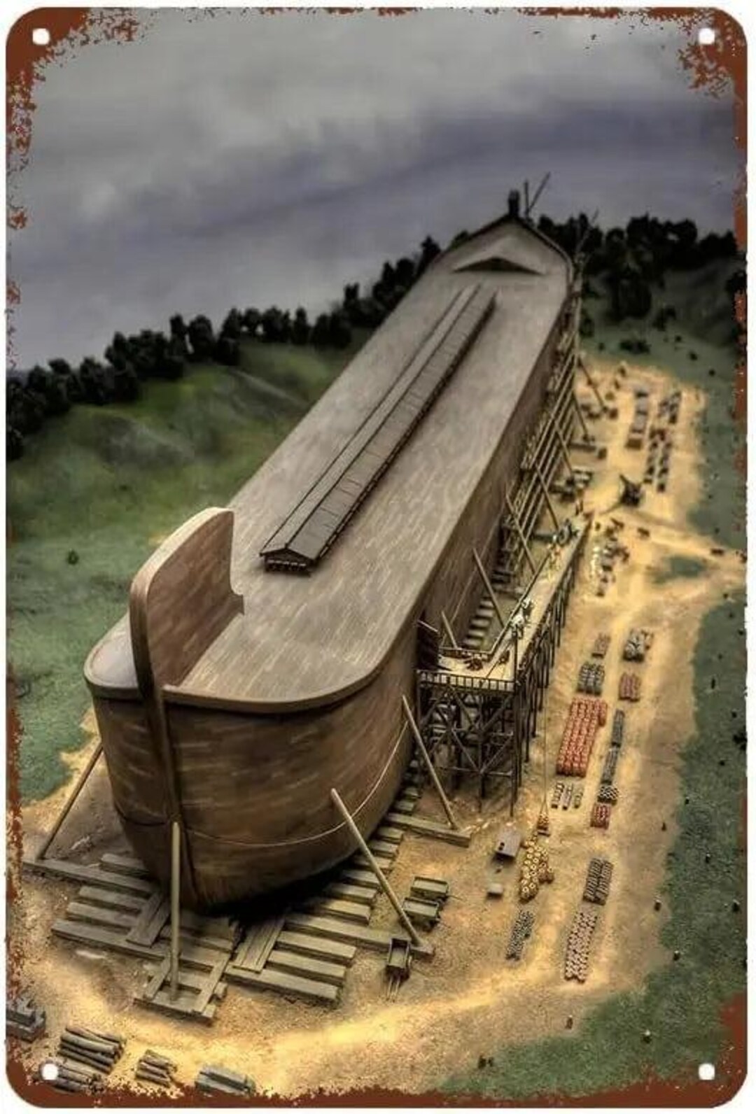 The 1x,noahs Ark Last Days Christ Redemption Faith Retro Metal Tin Sign ...