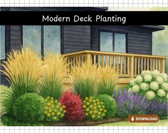 Modern Fence Bed Garden Design | Pre-made Garden Plans | Landscape ...