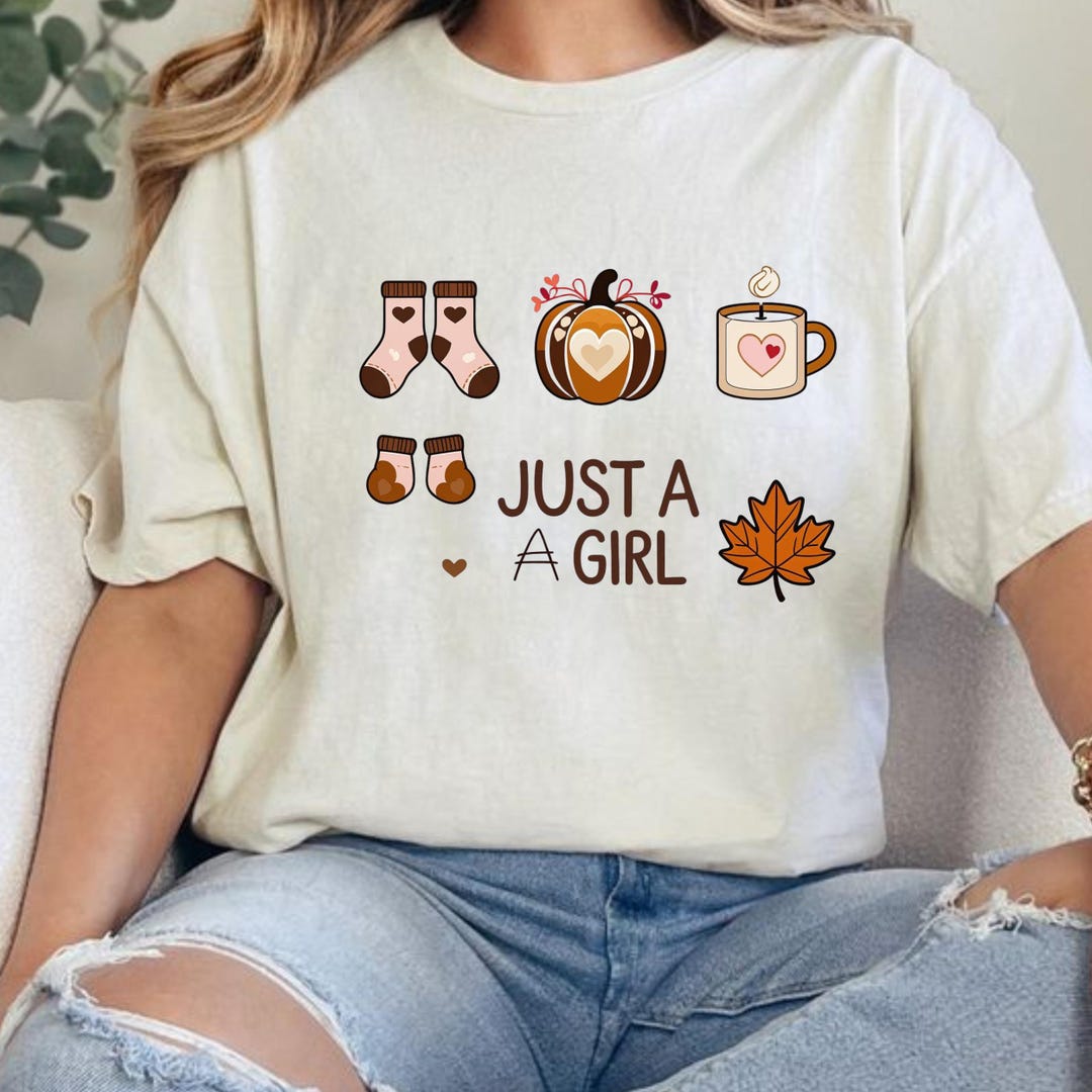 Fall Girl Embroidery Design – Cozy Autumn Stitch File (PES DST JEF) - Etsy