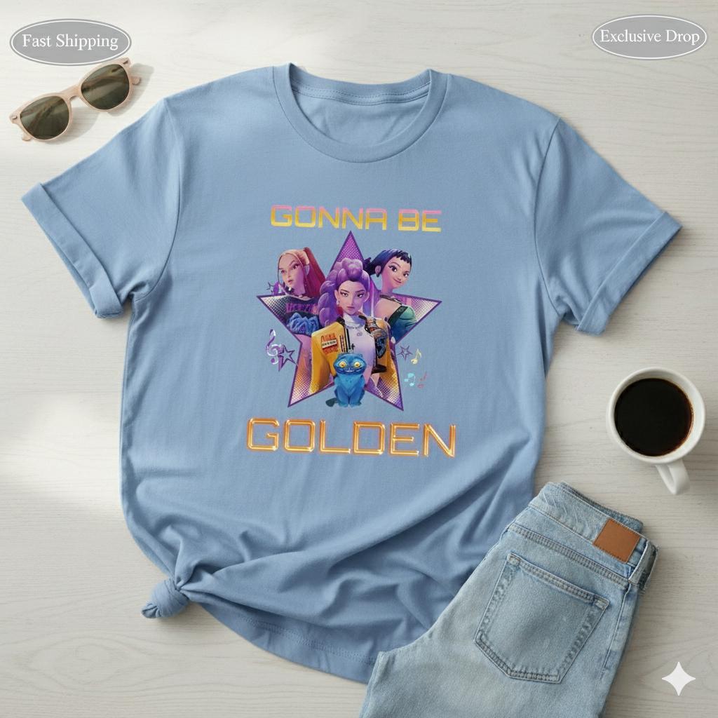 Huntrix Girl Band T-shirt, Gonna Be Golden Tee - Etsy
