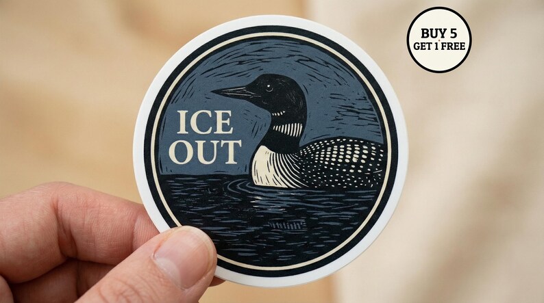 Ice Out Loon Sticker, Political Sticker, Tiger Sticker, Laptop Decal - Etsy