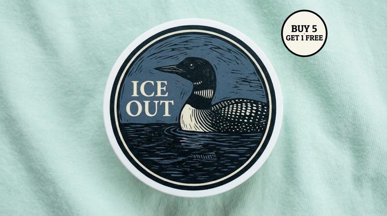 Ice Out Loon Sticker, Political Sticker, Tiger Sticker, Laptop Decal - Etsy