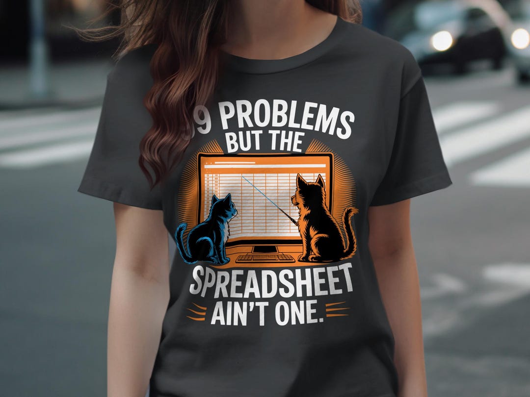 Funny Spreadsheet T-shirt: Cat & Dog Excel Humor - Accountant Gift - Etsy