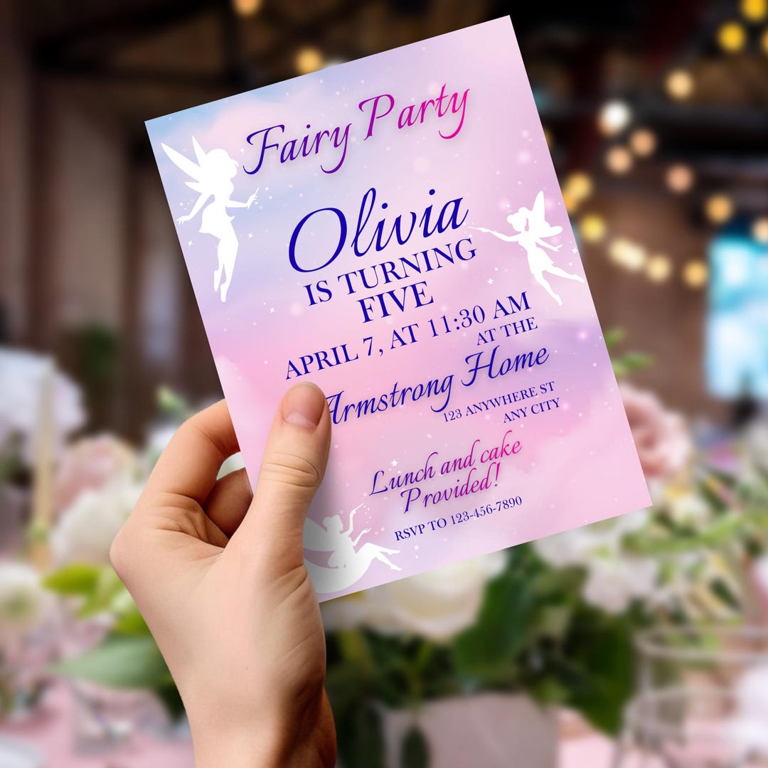 Enchanted Party Invitation Canva Template | Whimsical Kids Celebration ...