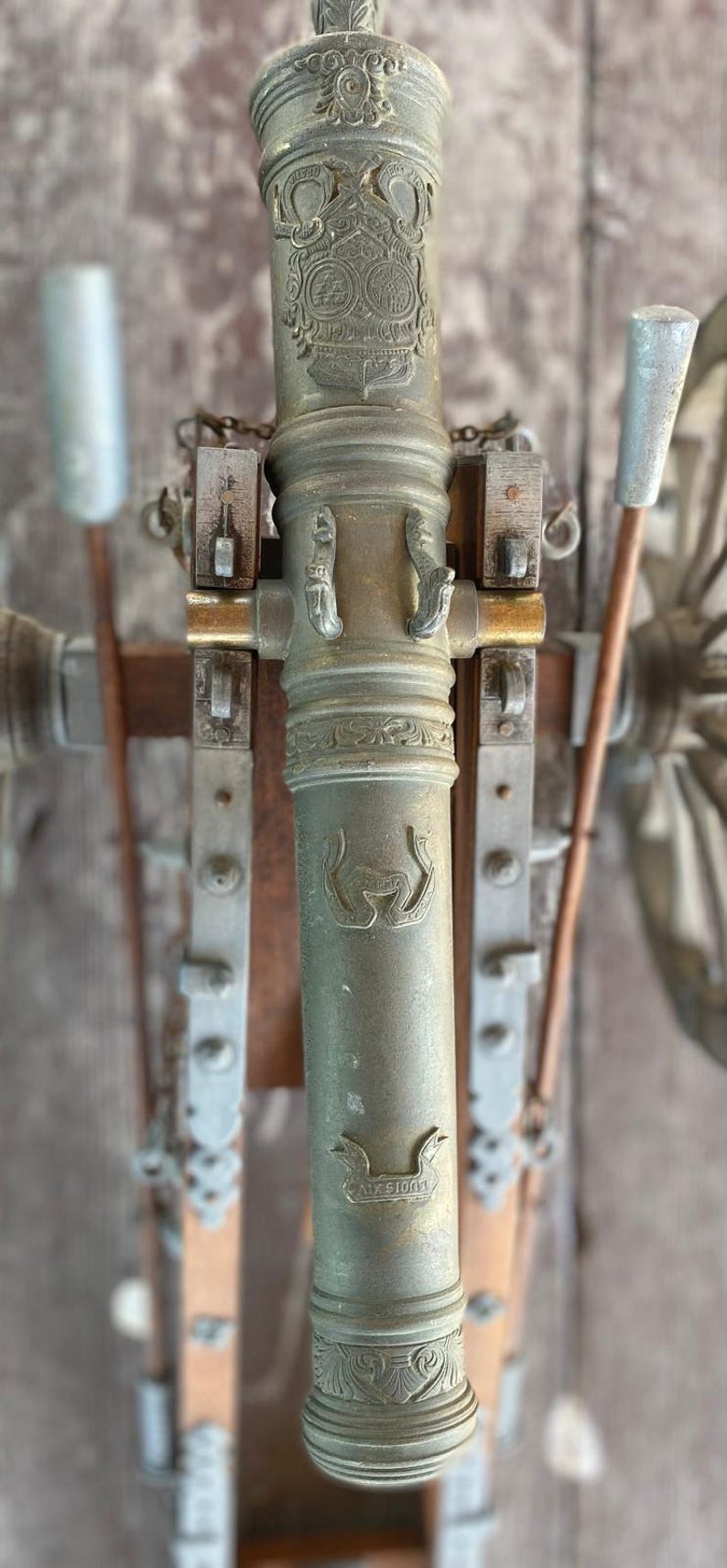 Antique Style Miniature Cannon | Wooden & Metal Decorative Collectible ...