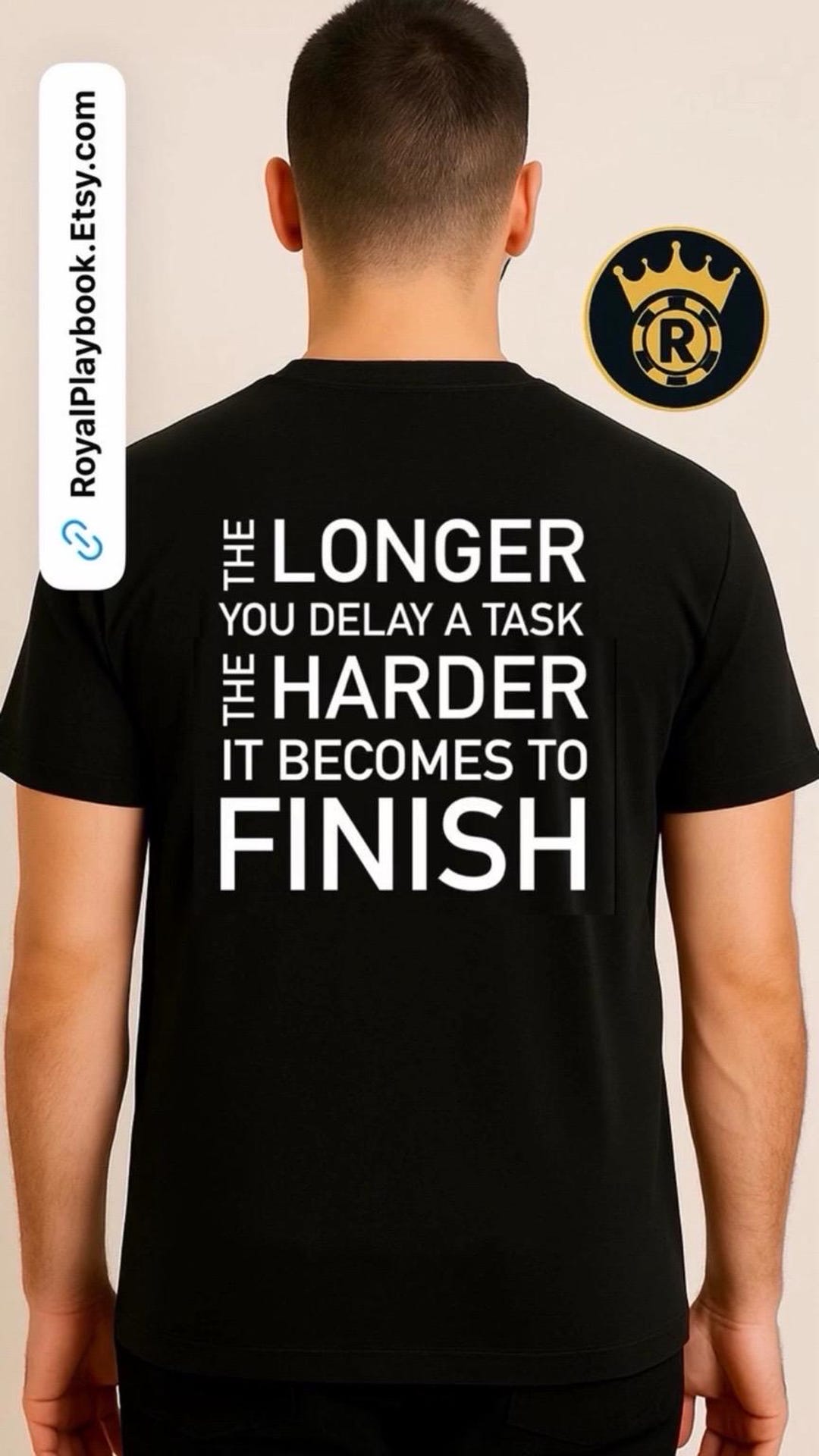The Longer You Delay | Motivational Quote Tee | Procrastination ...