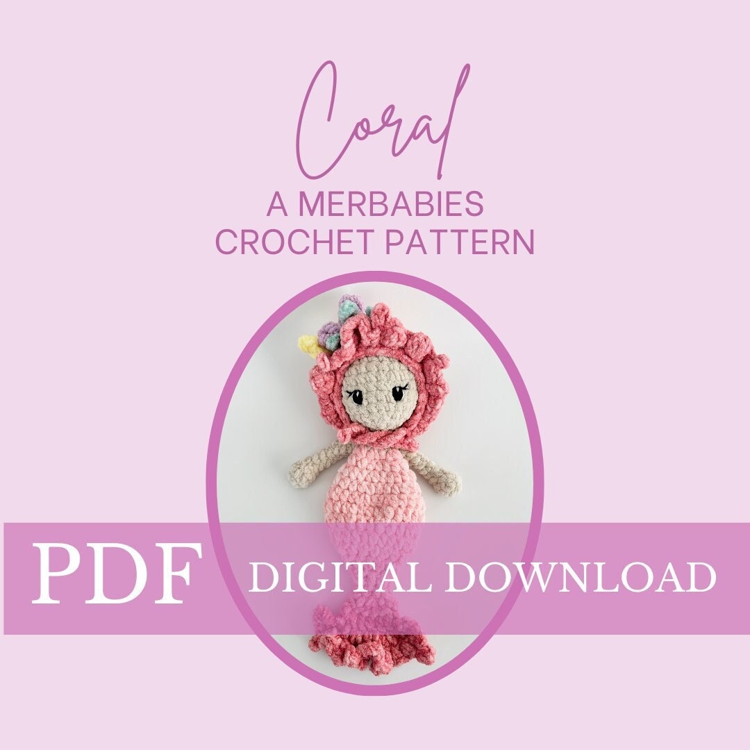 Merbabies Coral Crochet PATTERN, Crochet Baby, Crochet Mermaid, Crochet ...