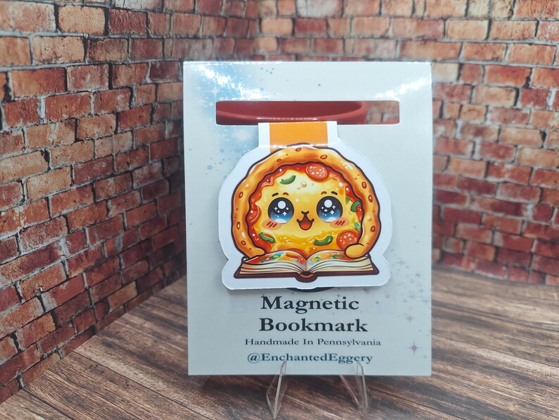 Magnetic Bookmarks Cute Reading Pizza - Etsy