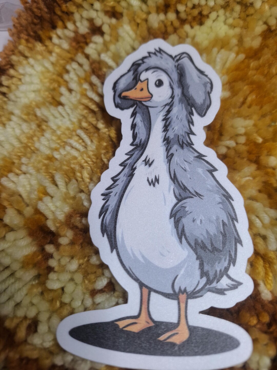 Scruffy Goose Sticker: Funny Animal Decal - Laminated Paper - Etsy