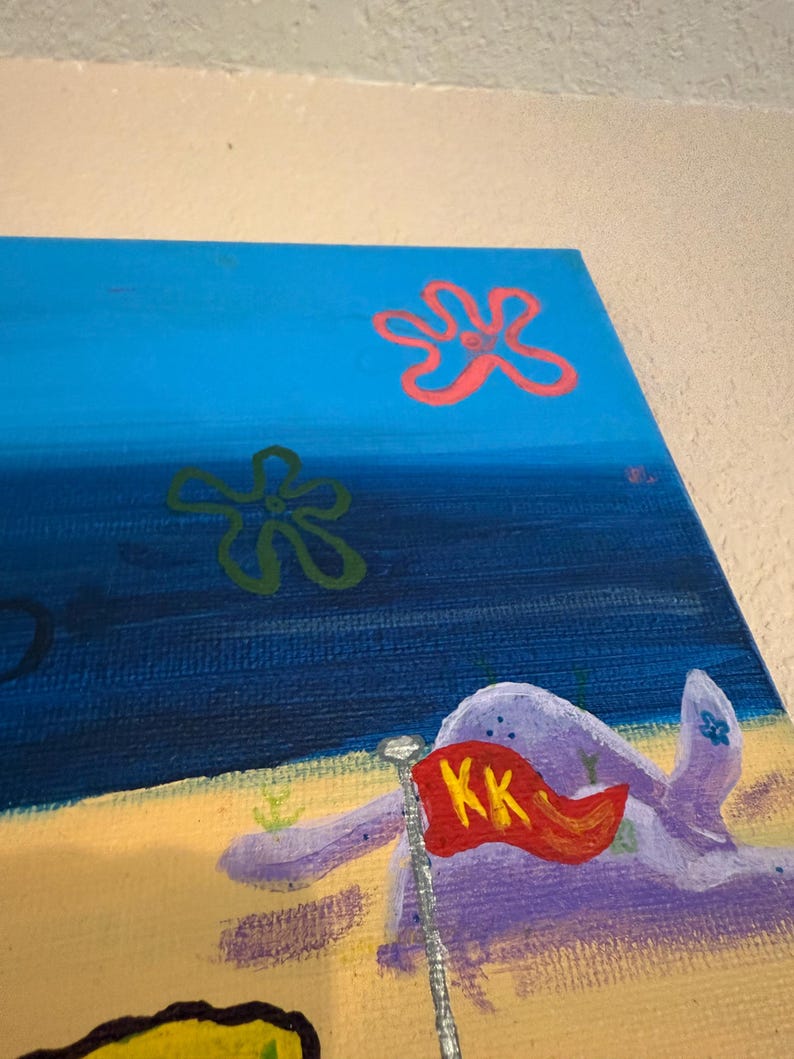 Spongebob Acrylic Painting - Etsy