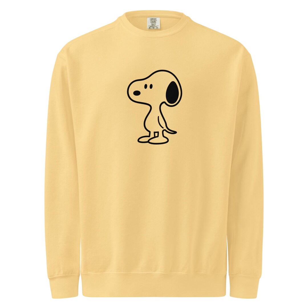 Snoopy Simple SWEATSHIRT - Comfort Colors Unisex Garment-dyed Peanuts ...