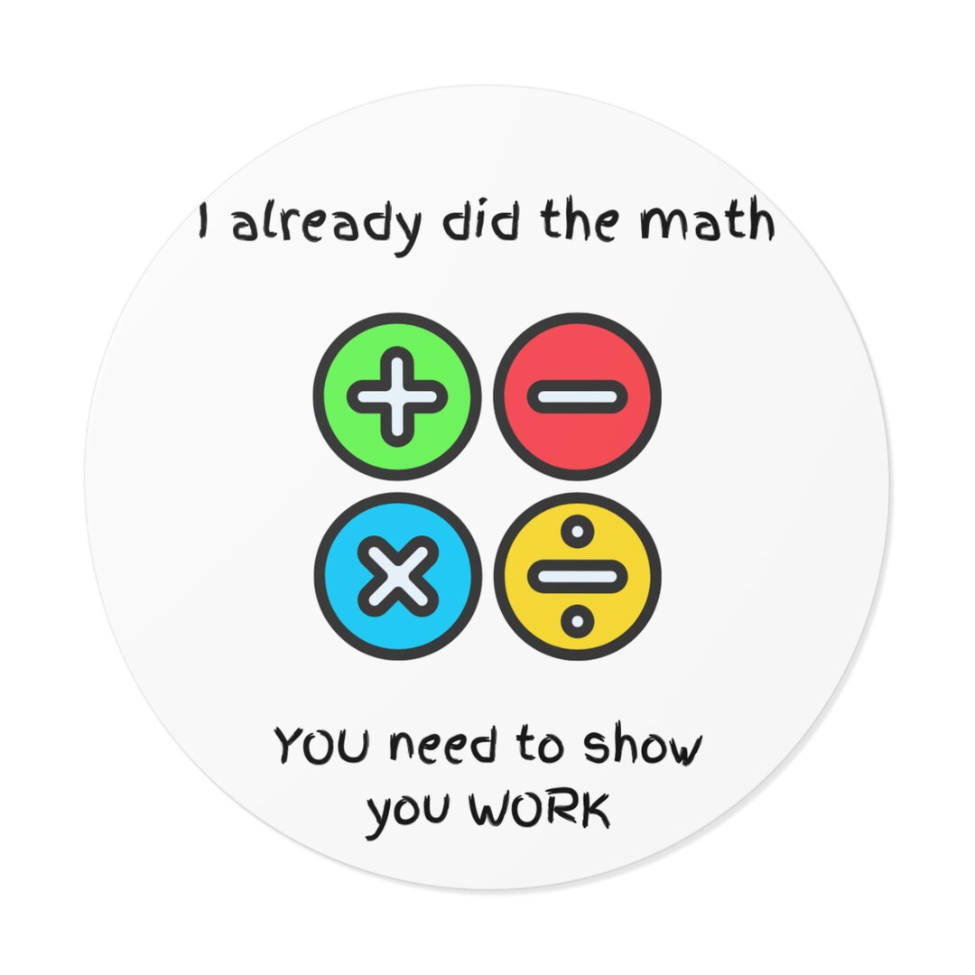 Math-themed Vinyl Stickers, Classroom Decor, Teacher Gift - Etsy