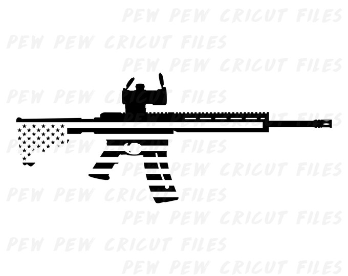 AR15 USA SVG - Gun Cricut Files - Smith and Wesson Silhouettes - MP 15 ...