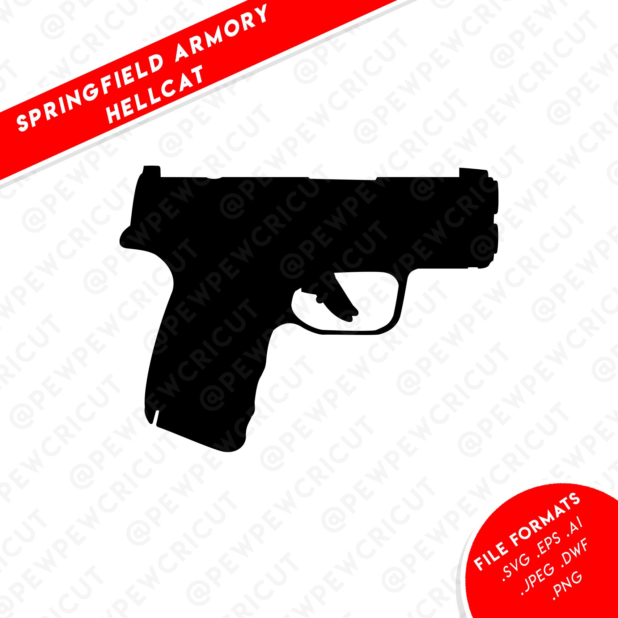 Hellcat SVG - Gun Cricut Files - Springfield Armory Silhouettes ...