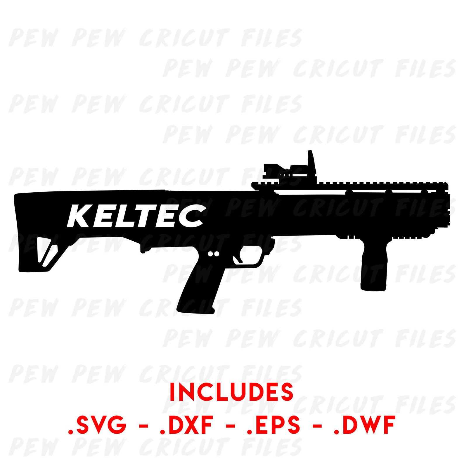 Keltec KSG SVG - Gun Cricut Files - Keltec Silhouettes - Shotgun Vector ...