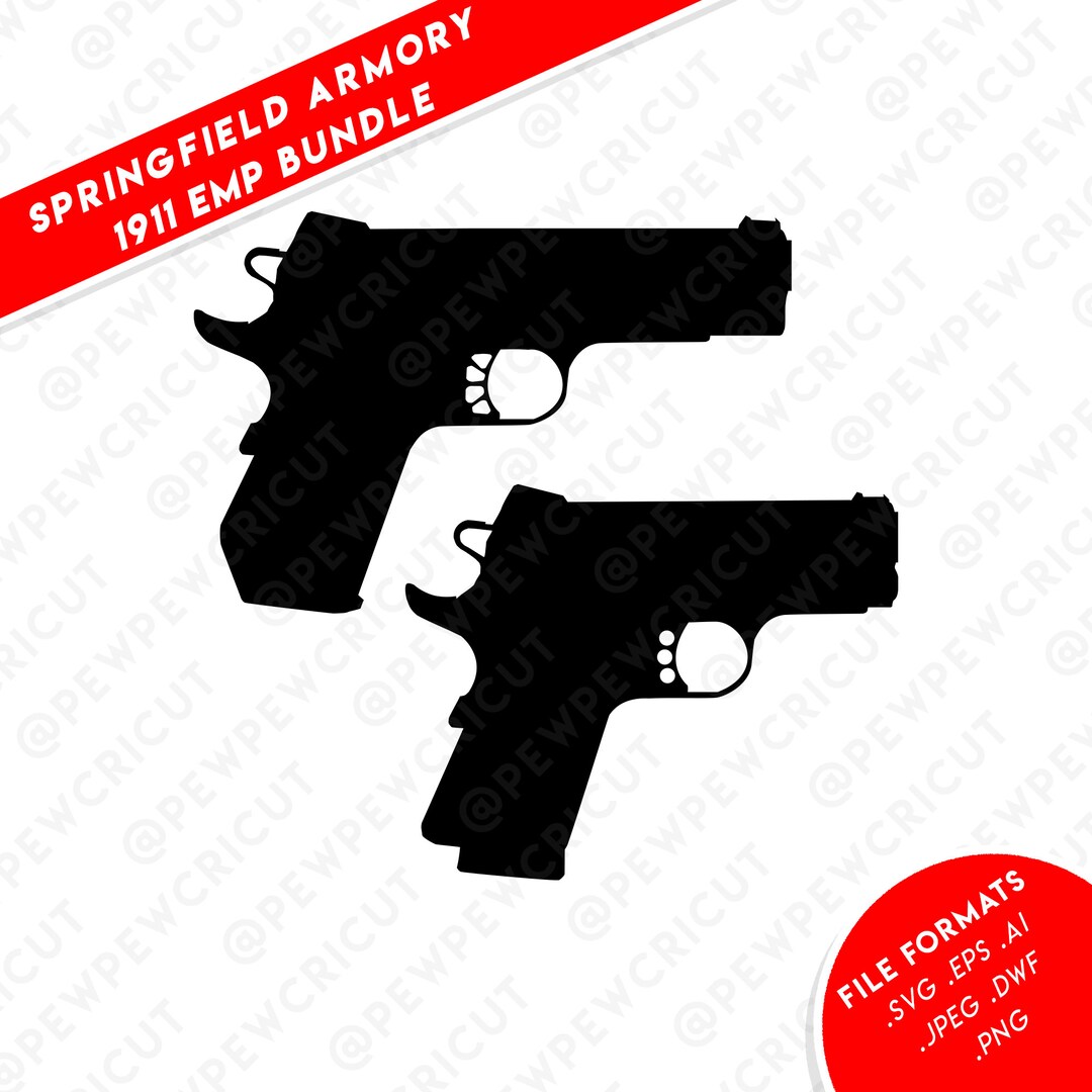 Springfield Armory 1911 EMP SVG Gun Cricut Files Gun - Etsy