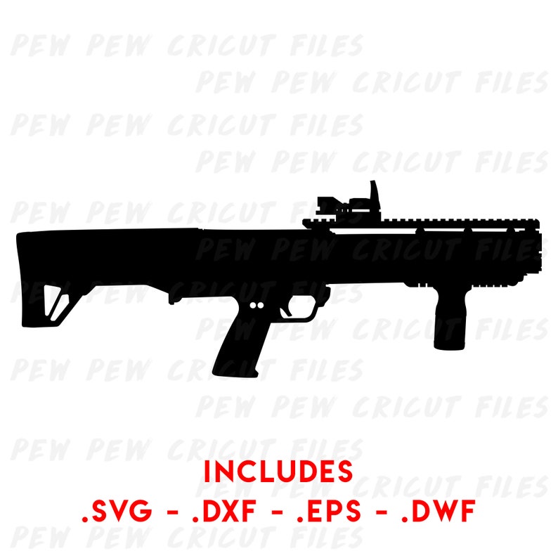 Keltec KSG SVG - Gun Cricut Files - Keltec Silhouettes - Shotgun Vector ...