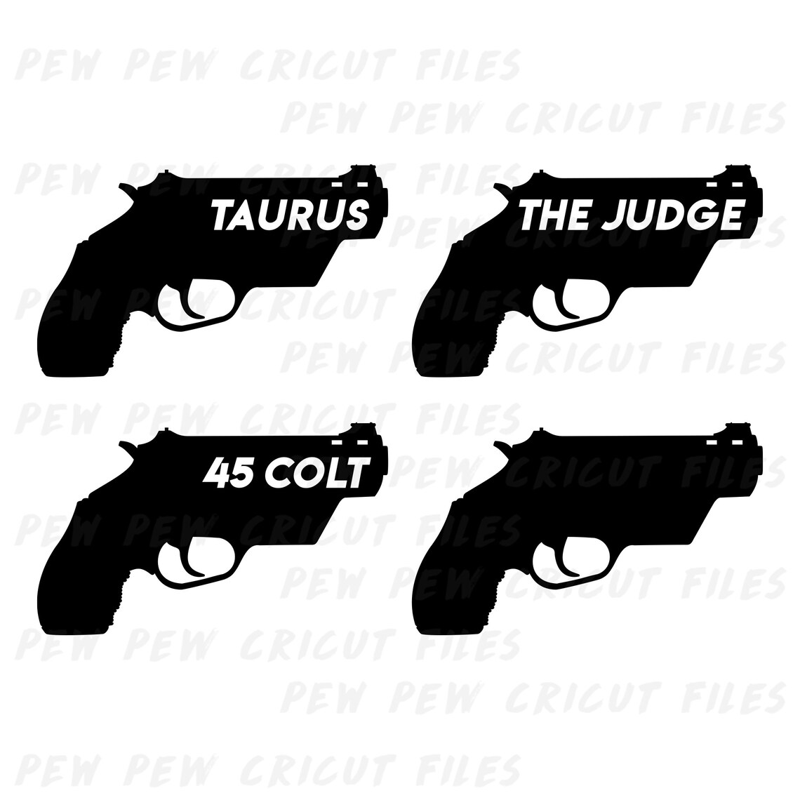 Taurus the Judge SVG - Gun Cricut Files - Taurus Silhouettes - Handgun ...