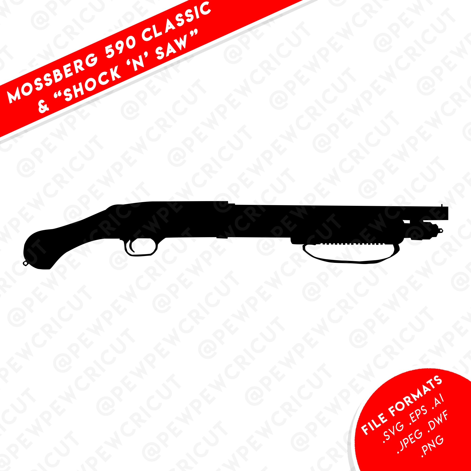 Mossberg 590 Bundle SVG - Gun Cricut Files - Mossberg Silhouettes ...
