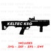 Keltec KSG SVG - Gun Cricut Files - Keltec Silhouettes - Shotgun Vector ...