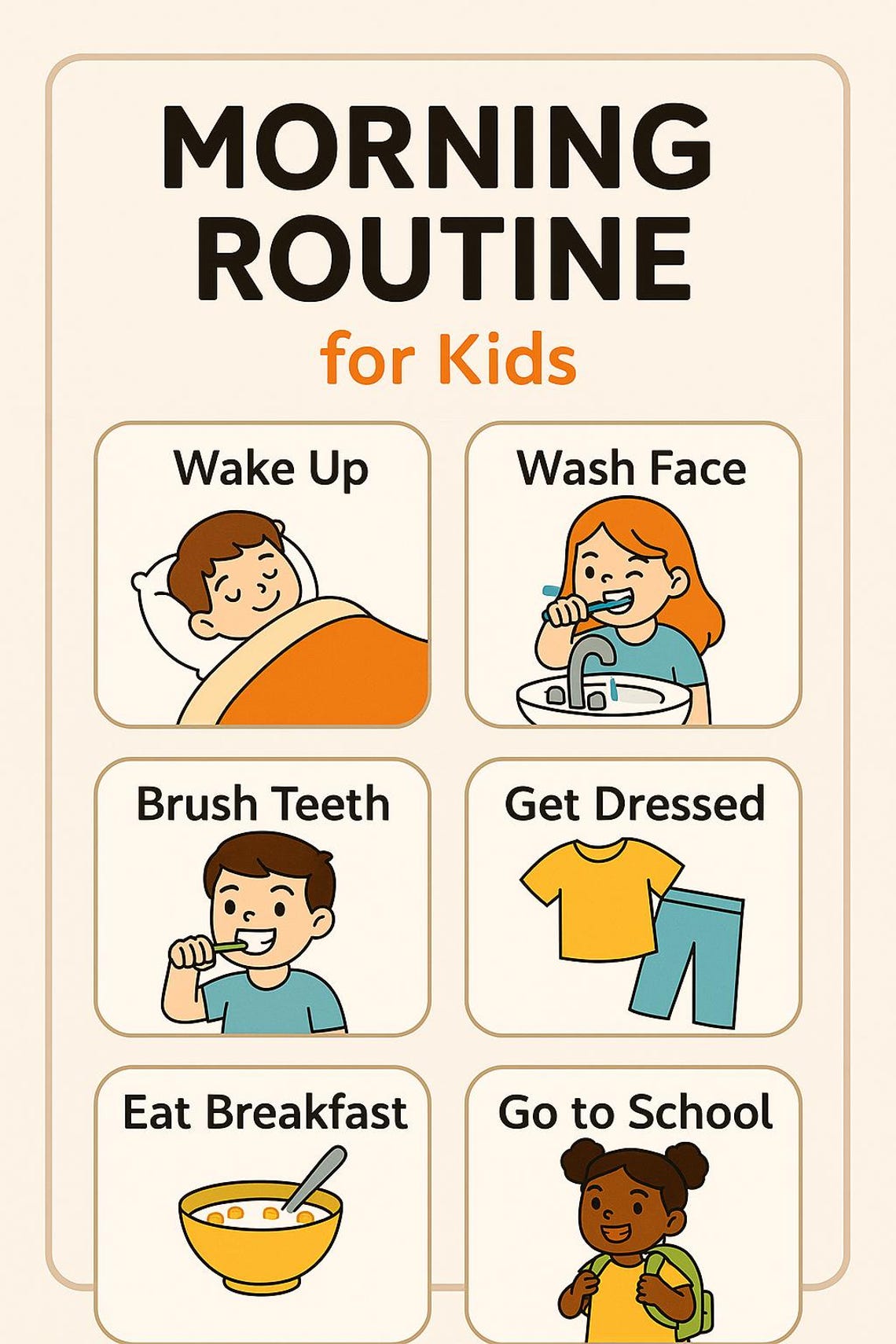 Toddler Daily Routine Chart Printable – Kids Morning Schedule, Visual ...