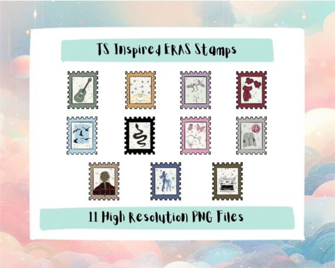The Eras Tour Inspired Stamp Clipart Eras Tour TS Gift Swiftie Musician ...