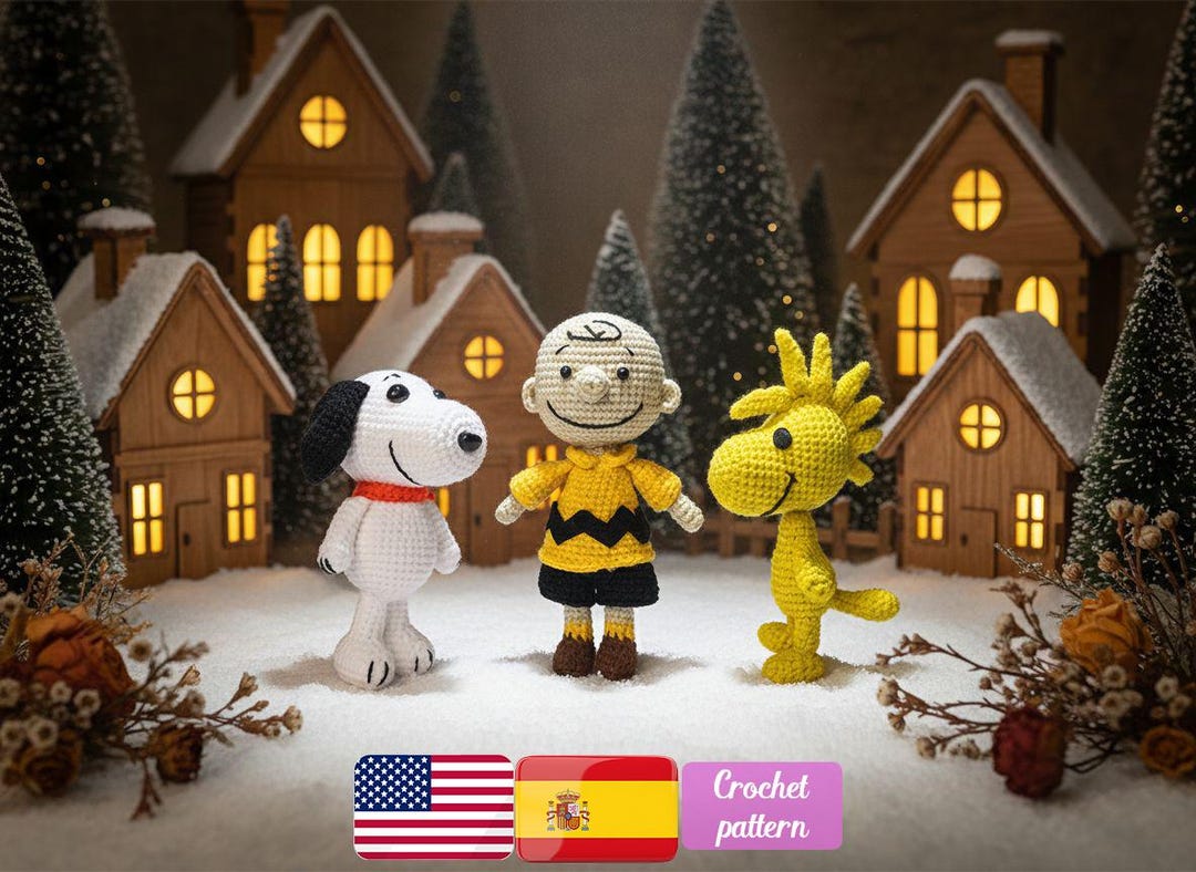 Crochet Peanuts Bundle Pattern - Amigurumi Peanuts Pattern - 5 in 1 ...