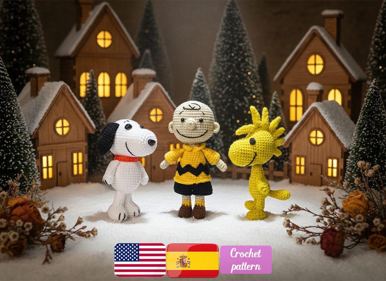 Crochet Peanuts Bundle Pattern - Amigurumi Peanuts Pattern - 5 in 1 ...