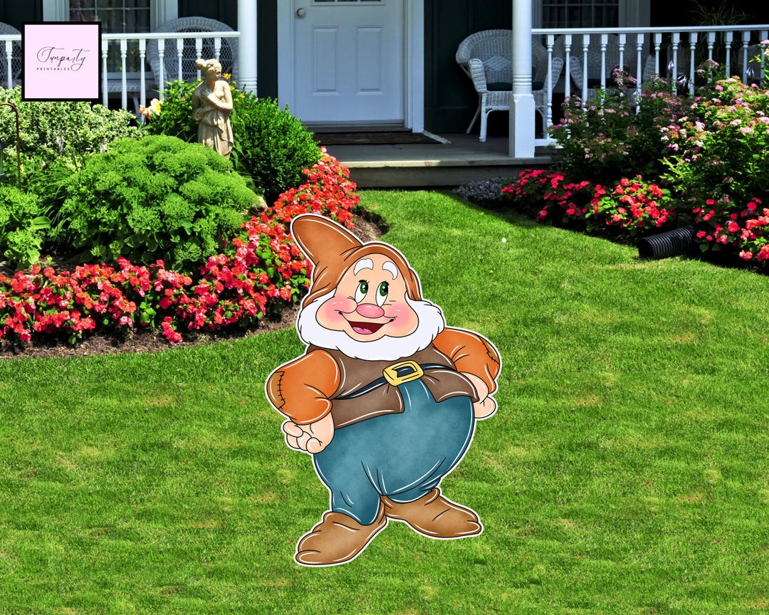 Snow White Seven Dwarfs Cutout, Birthday Party Decor (digital Cutout ...