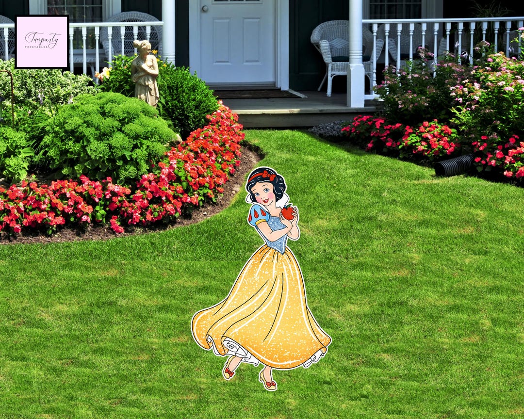 Snow White and Seven Dwarfs Cutout, Birthday Party Decor (digital ...