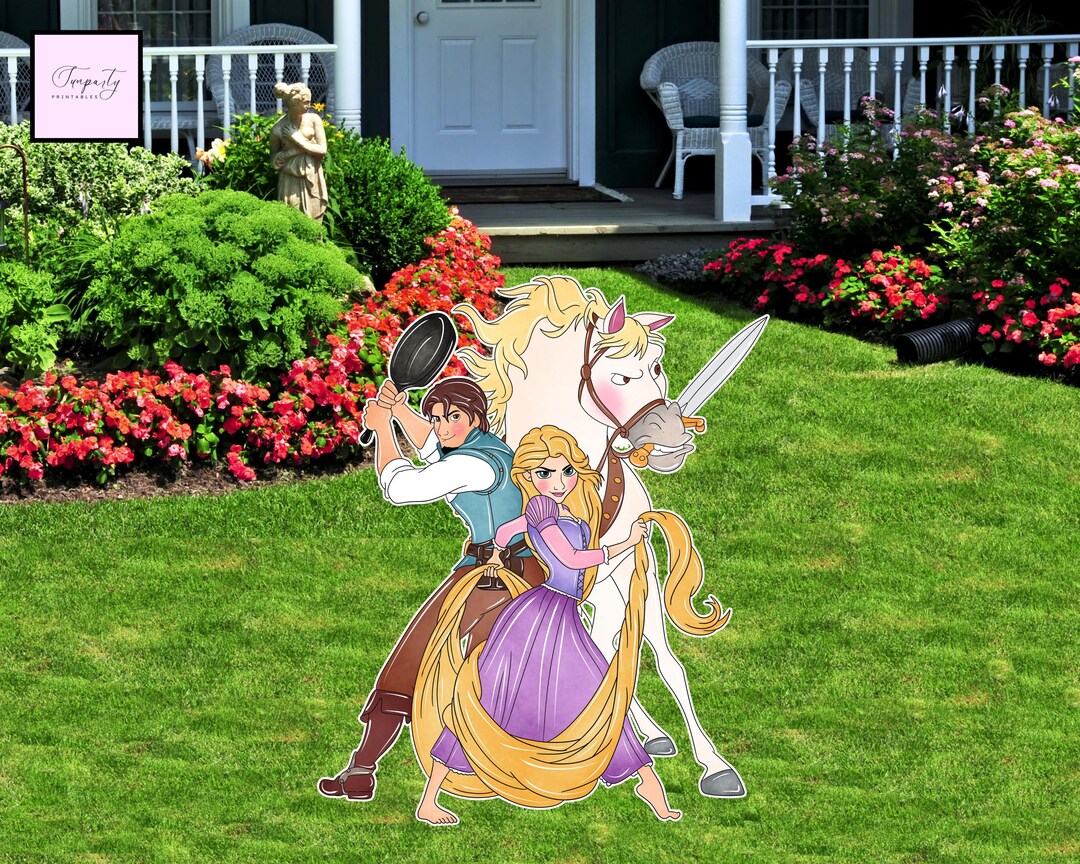 Cutouts Standees Tangled Rapunzel Cutout Props, Yard Cutout Digital ...