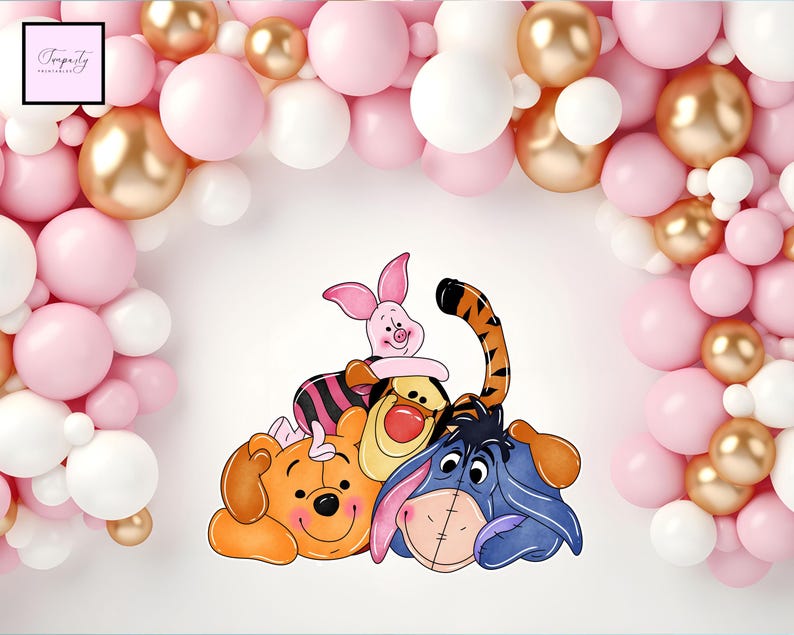 Winnie the Pooh Cutout Standees, Birthday Party Decor (digital Download ...