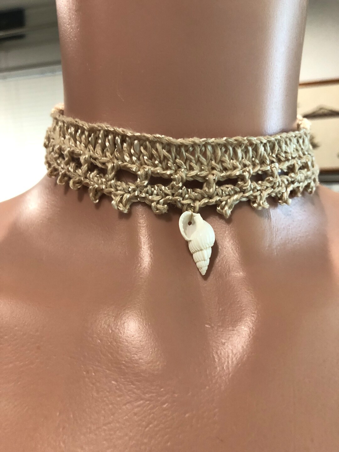 Crochet Neck Piece Shucker Necklace - Etsy