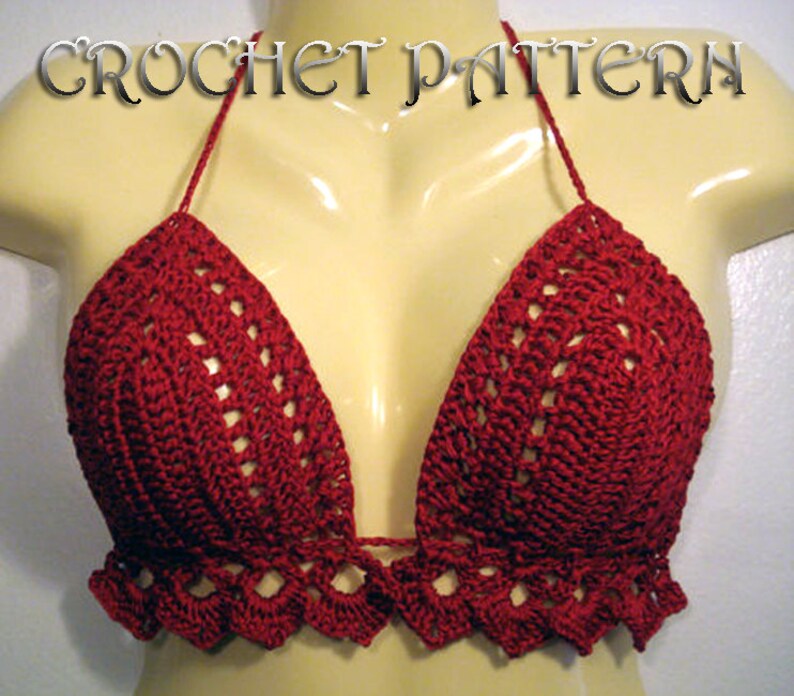 Crochet Sexy Halter Top Pattern In Pdf Etsy