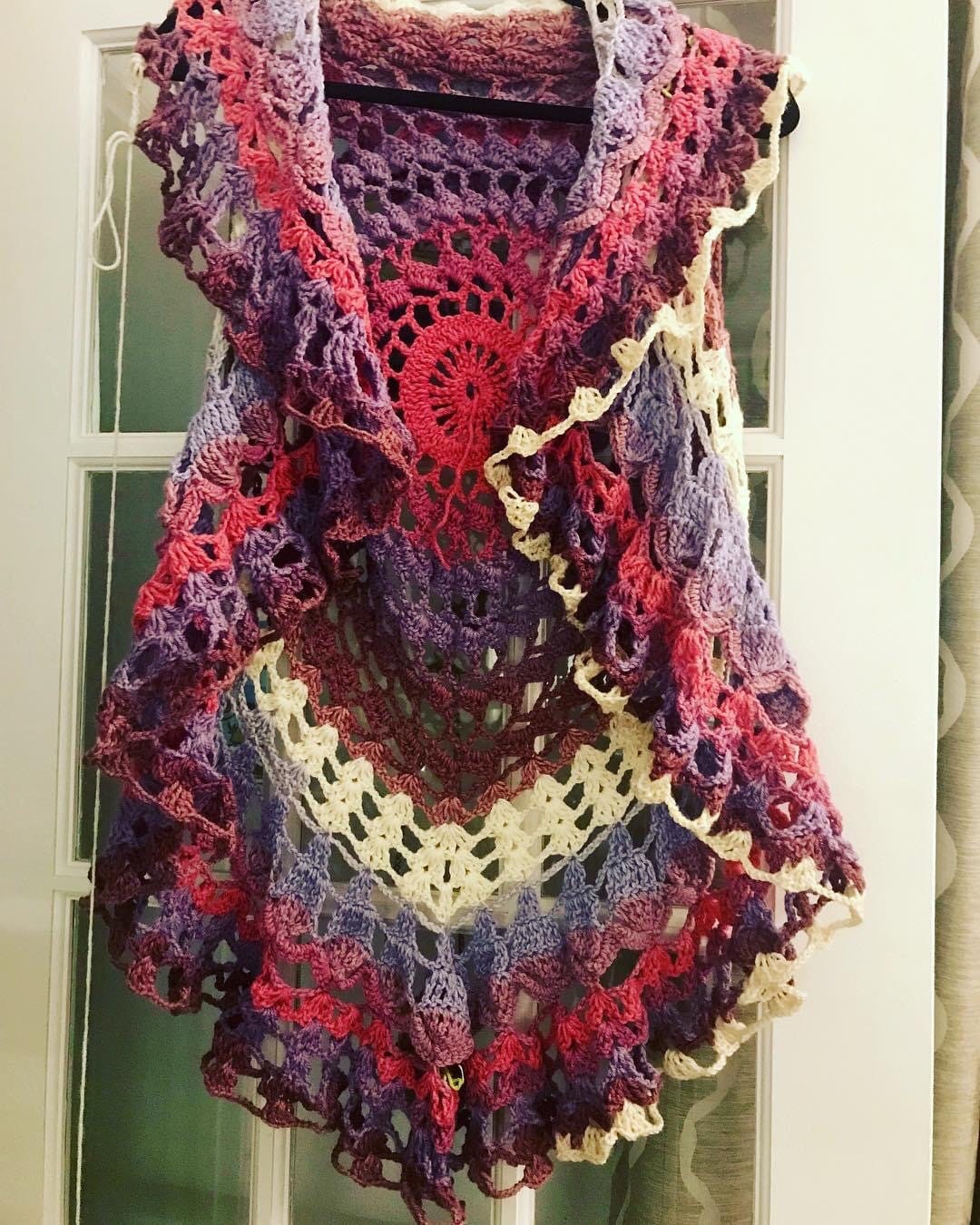 Circular Crochet Mandala Jacket Vest - Etsy