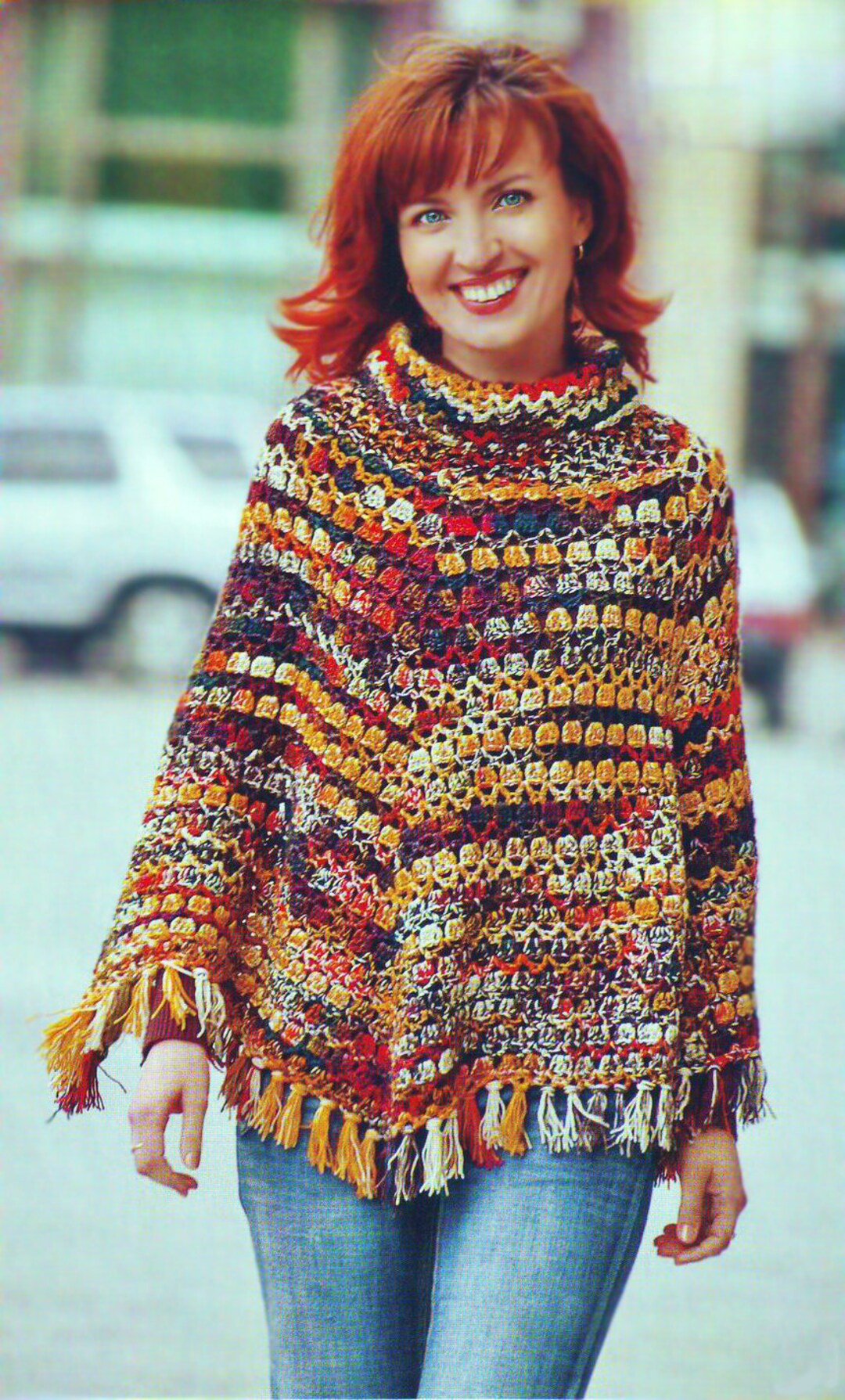 Crochet for Girls and Woman New Cool Poncho With Hat Pattern - Etsy ...