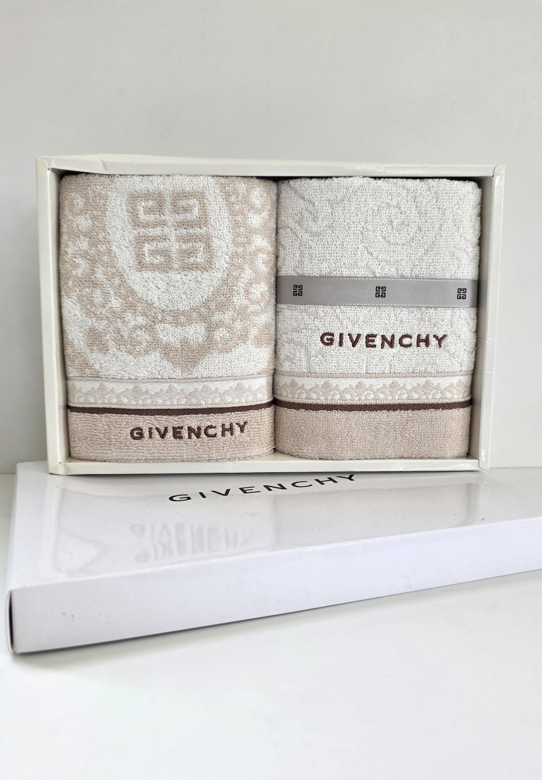 Vintage Givenchy Cotton Towel Set – Hand & Face Towels in Original Gift ...